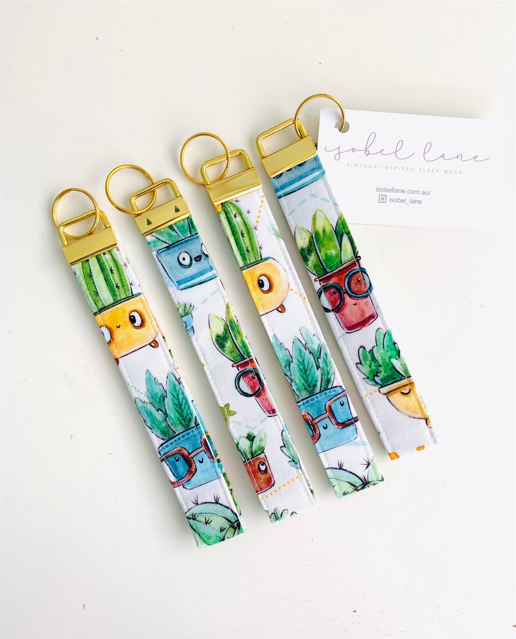 Succulent cactus key chain – Isobel Lane
